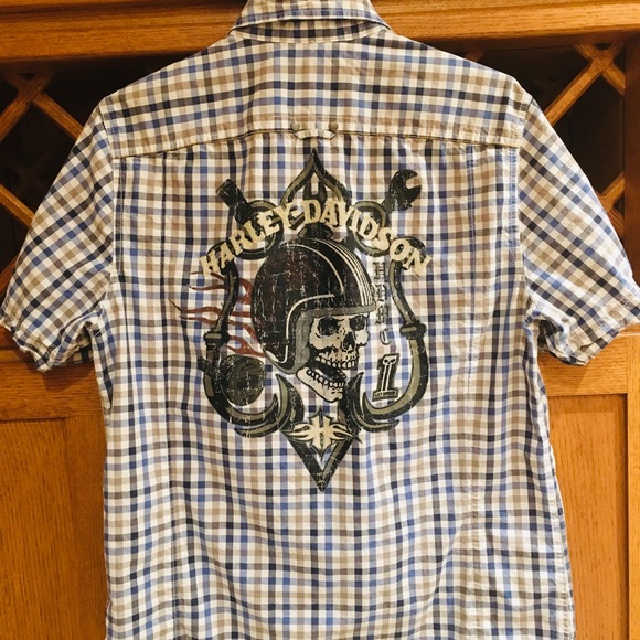 Harley-Davidson | Shirts | Harley Davidson Snap Down Collar Shirt ...